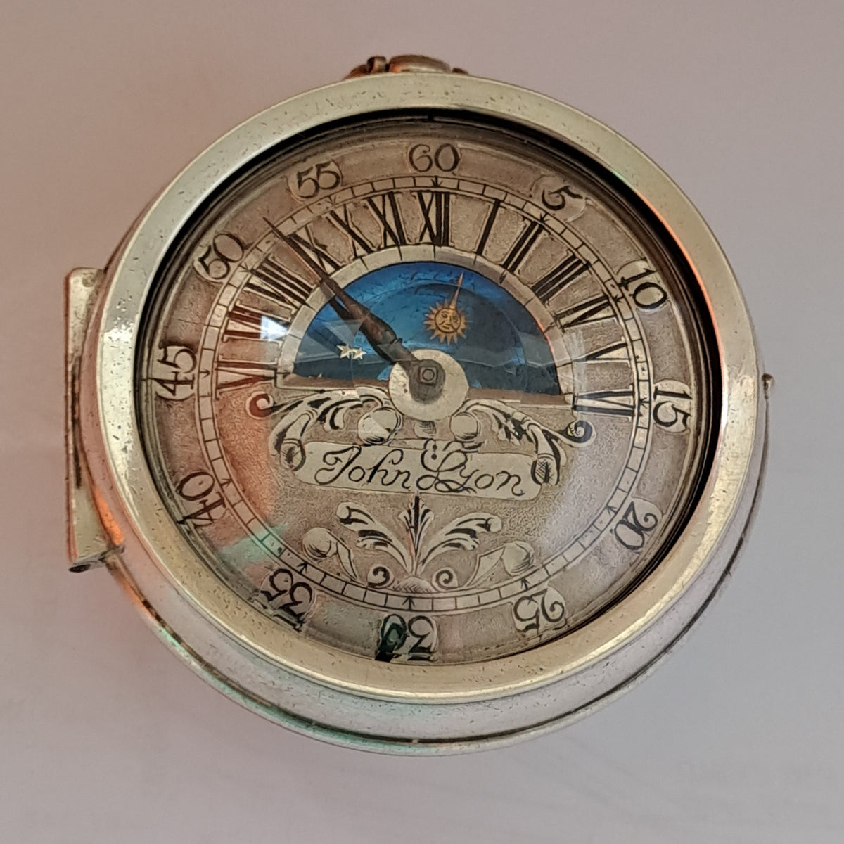 very fine silver pair cased sun and moon verge fusee pocket watch circ ...